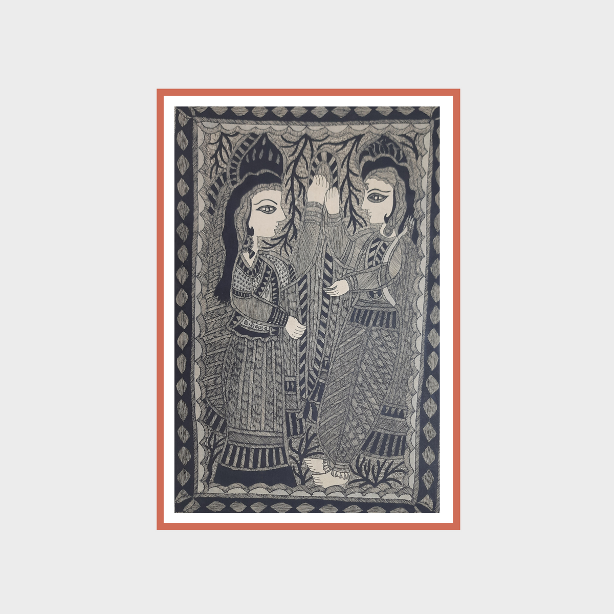 Traditional Ram Sita Swayamvar / Jaymal Madhubani Painting – Craftvala